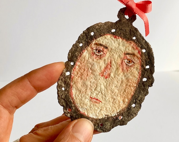 Tiny Papier-mâché Panel With an Author’s Painting, a Bookmark - Etsy