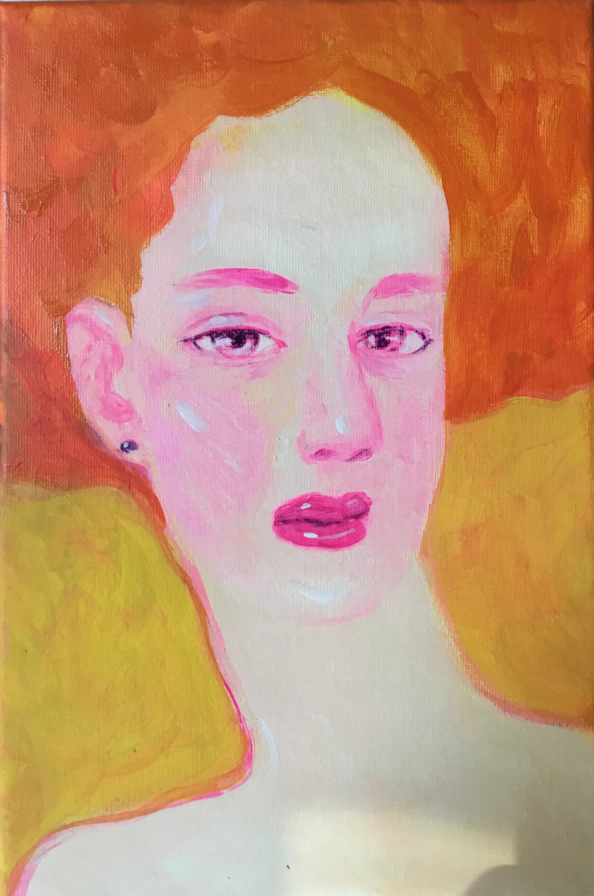Painting-satellite “red Hair”, Author’s Original Acrylic Painting, Wall ...