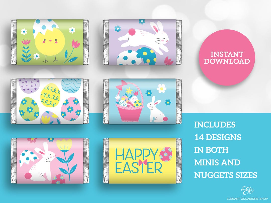 Easter Miniature Candy Bar Wrapper Bundle for Easter Party or Easter ...