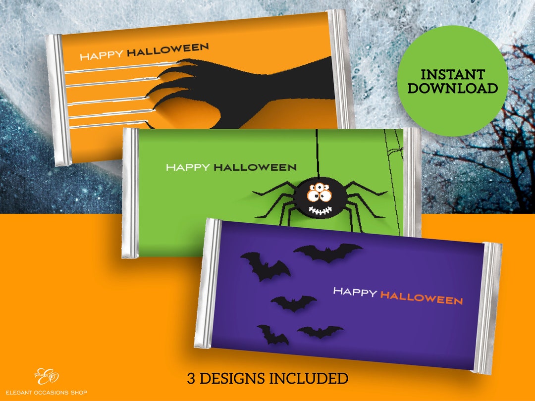 Halloween Candy Bar Wrapper Bundle DIY Printable INSTANT DOWNLOAD - Etsy