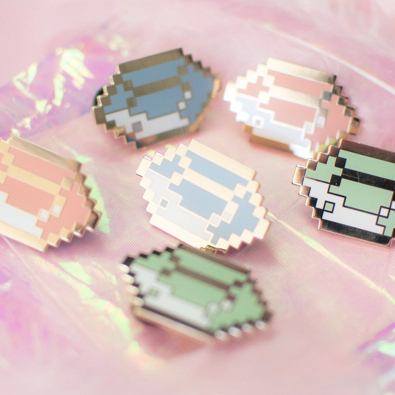 Pixel Art Pins - Etsy