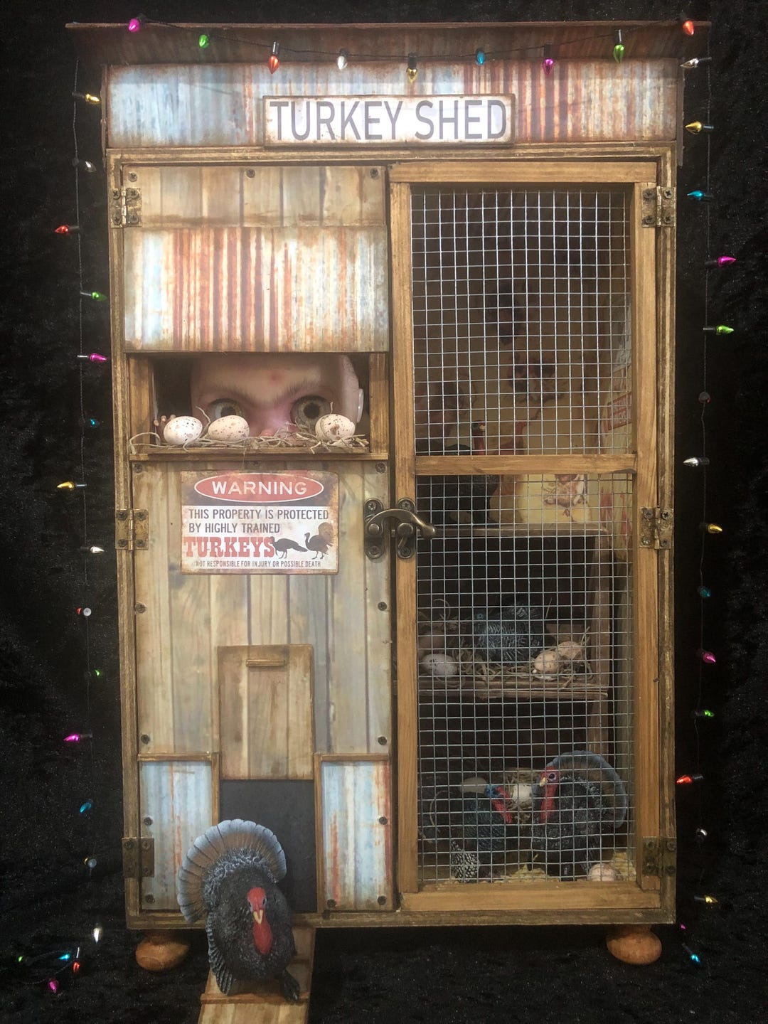 Handmade Wooden 'turkey Shed’ Room Box/photoprop/diorama/display With ...