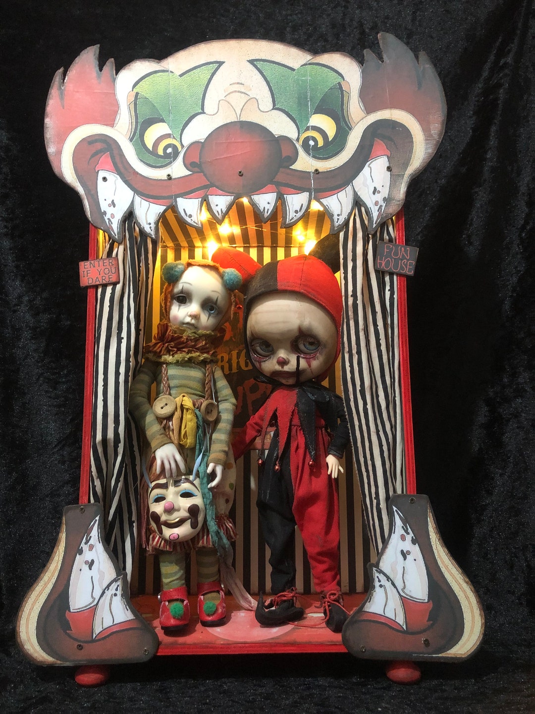 Handmade Wooden Circus ‘funhouse’ Diorama/room Box/photoprop/display ...