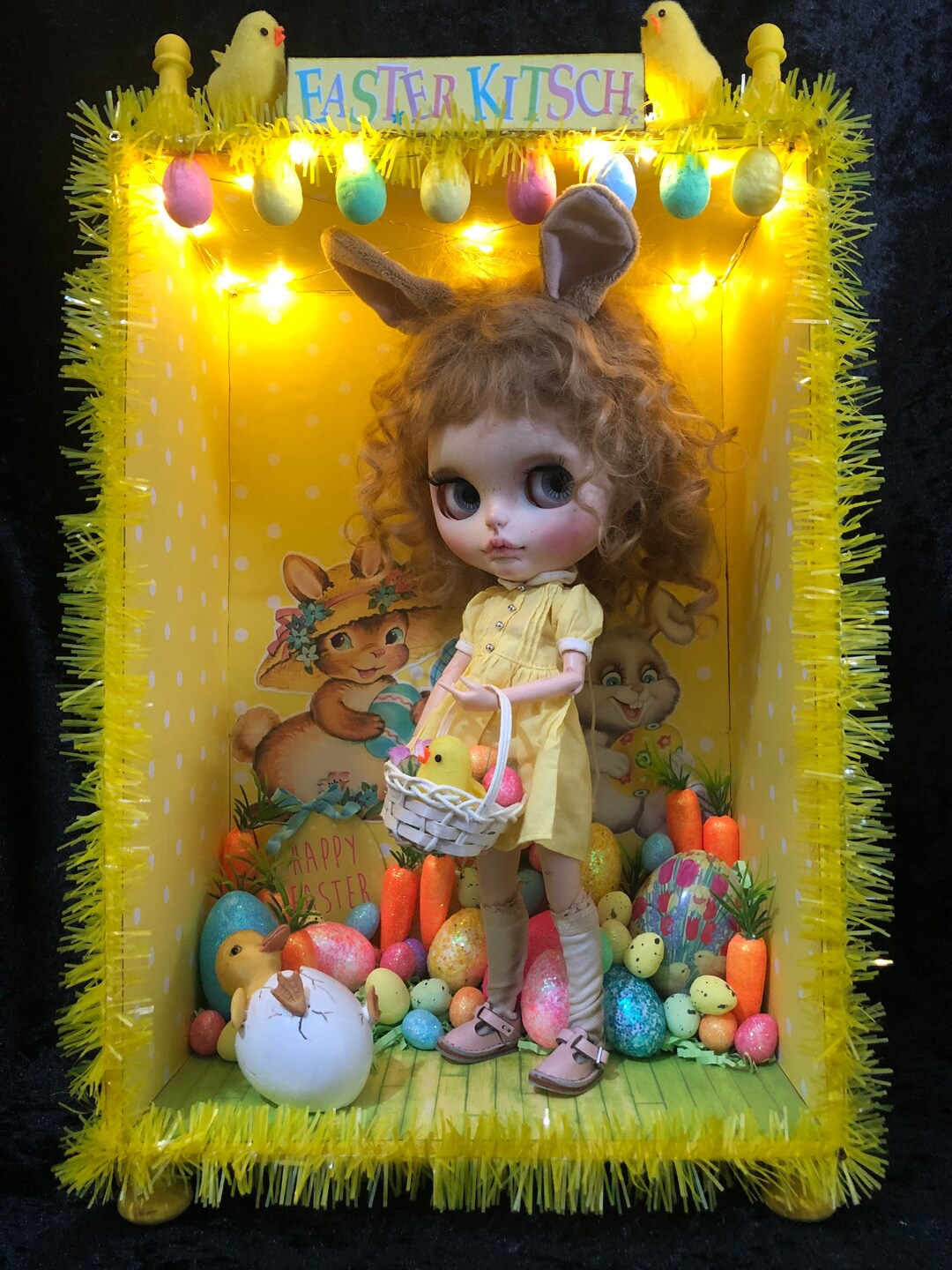 Handmade Wooden Easter Themed ‘easter Kitsch’ Room Box/photoprop ...