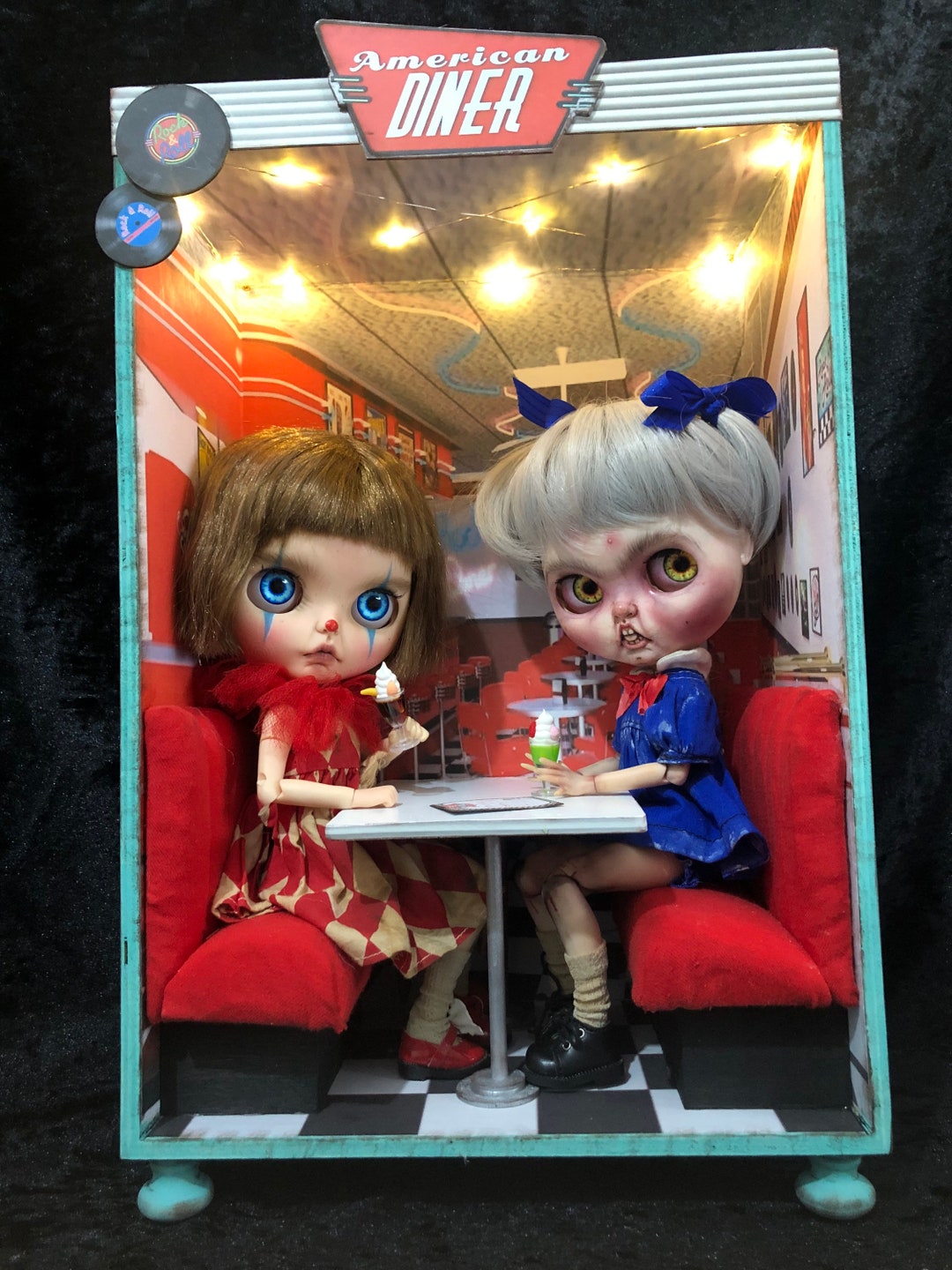 Handmade Wooden Diner Themed American Diner Diorama/room - Etsy