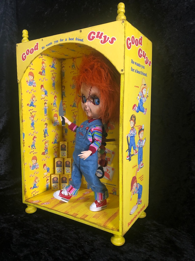 Reduced*handmade Wooden Chucky Themed ‘good Guys’ Diorama/room Box ...