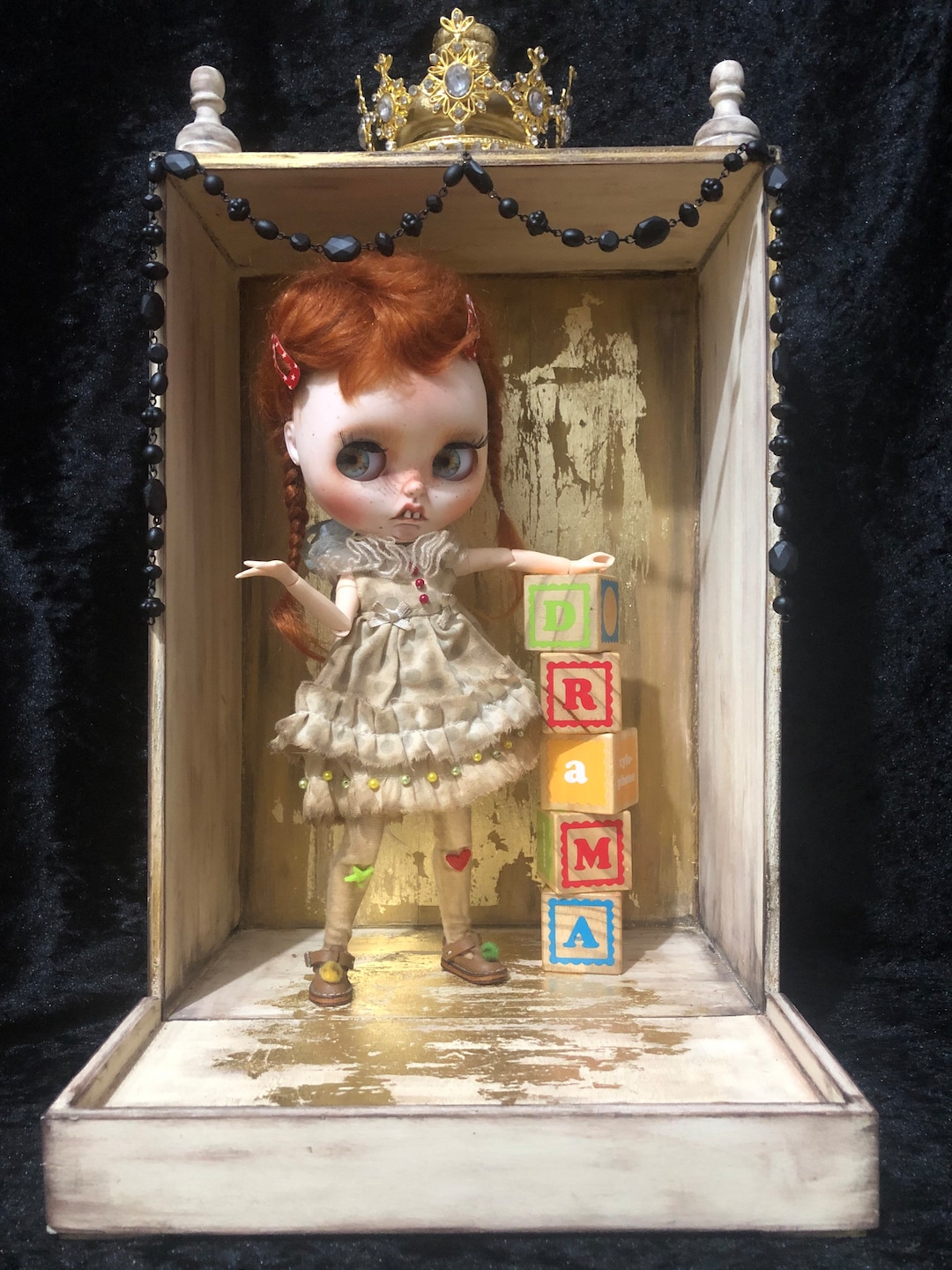 Handmade Wooden ‘drama Queen’ Diorama/room Box/stage/photoprop/display ...