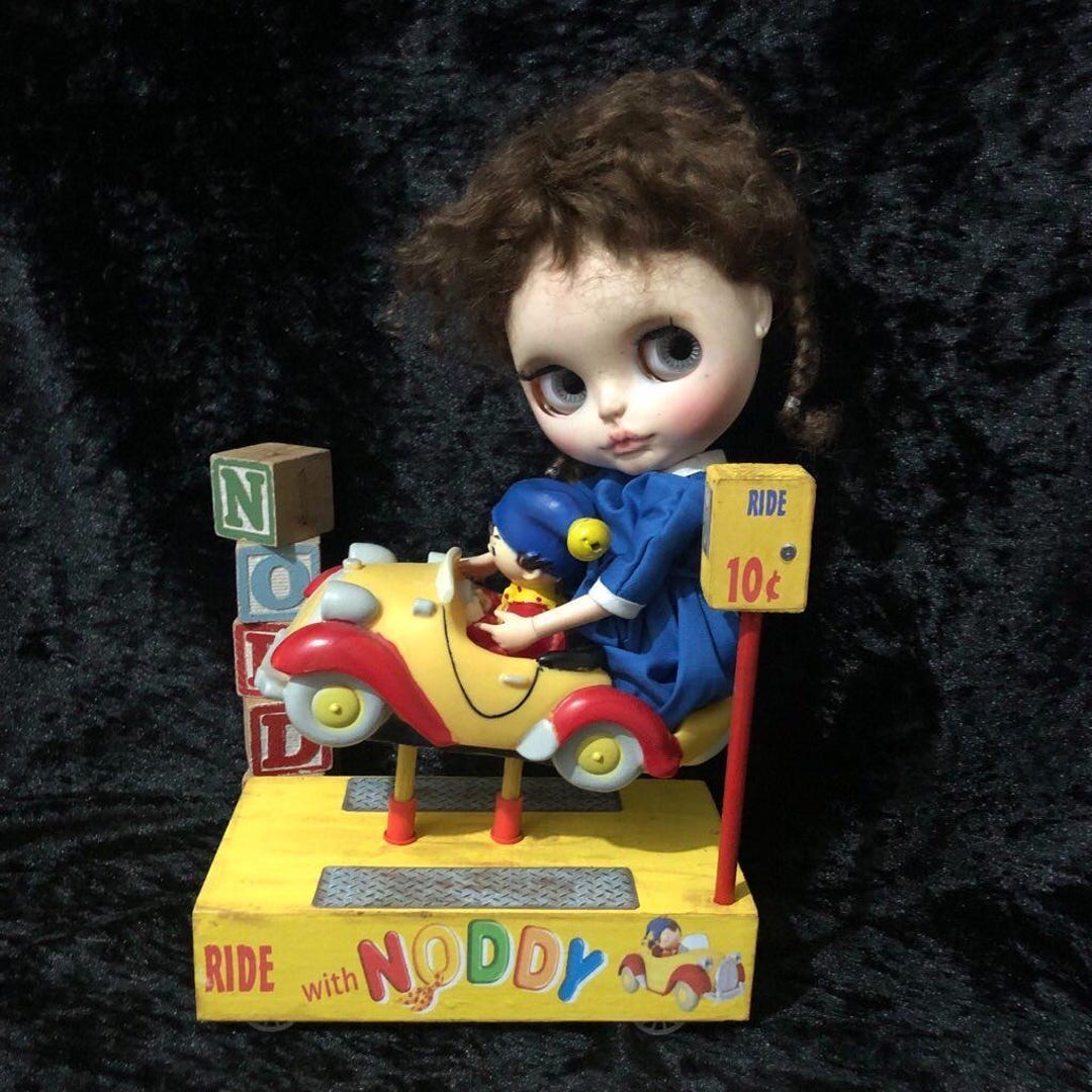 Handmade Wooden and Vintage Noddy Vinyl Toy ‘ride Noddy’ Coin Operated ...