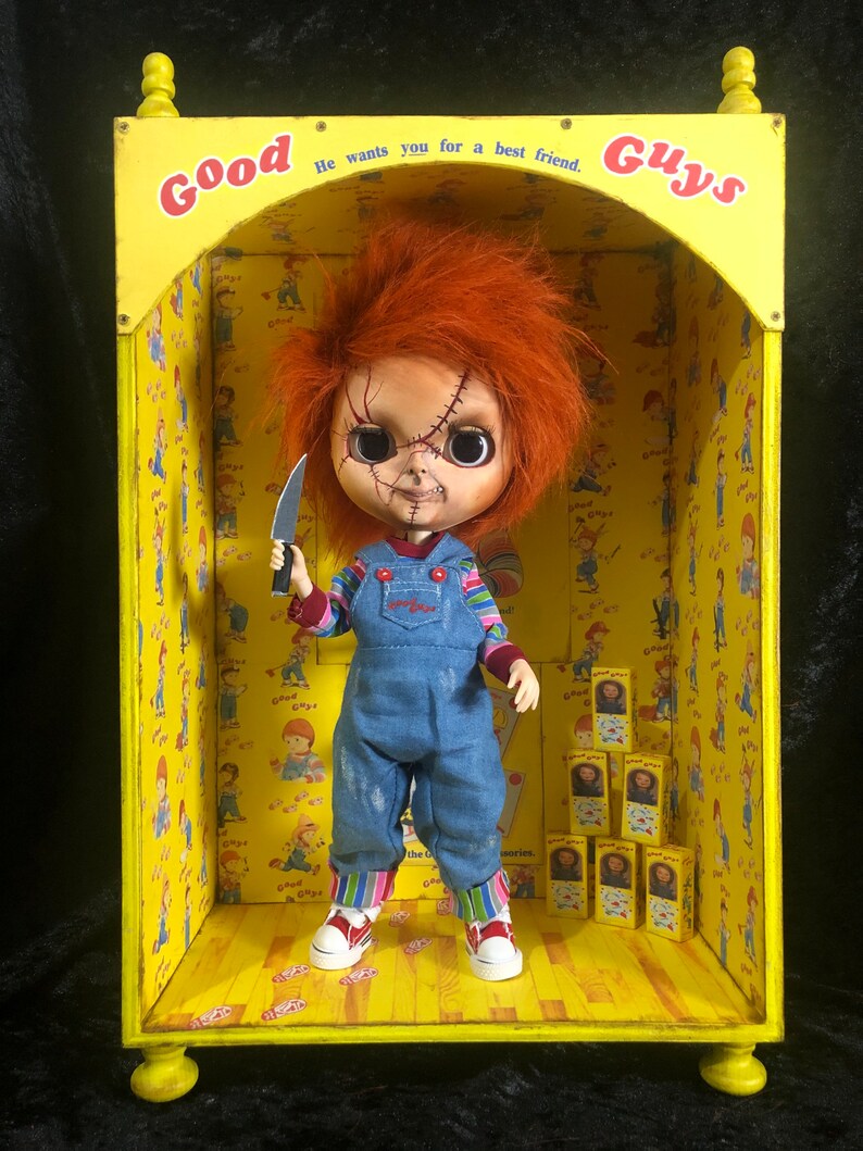 Reduced*handmade Wooden Chucky Themed ‘good Guys’ Diorama/room Box ...