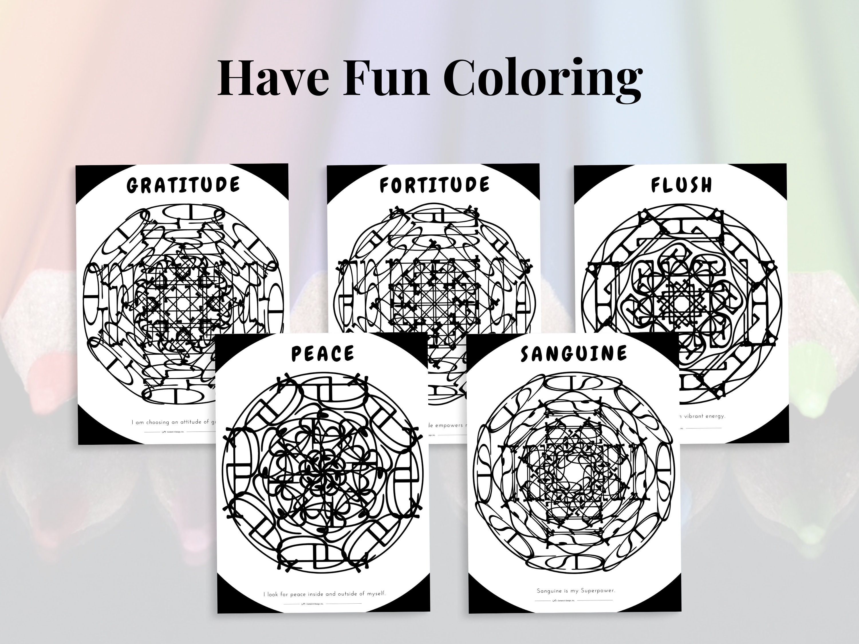 Mandala Coloring Worksheets THE EMPOWER COLLECTION From Mantra Mandala ...