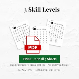 Dementia Puzzles FISHING, Simplified Word Search Puzzle, Perfect for ...