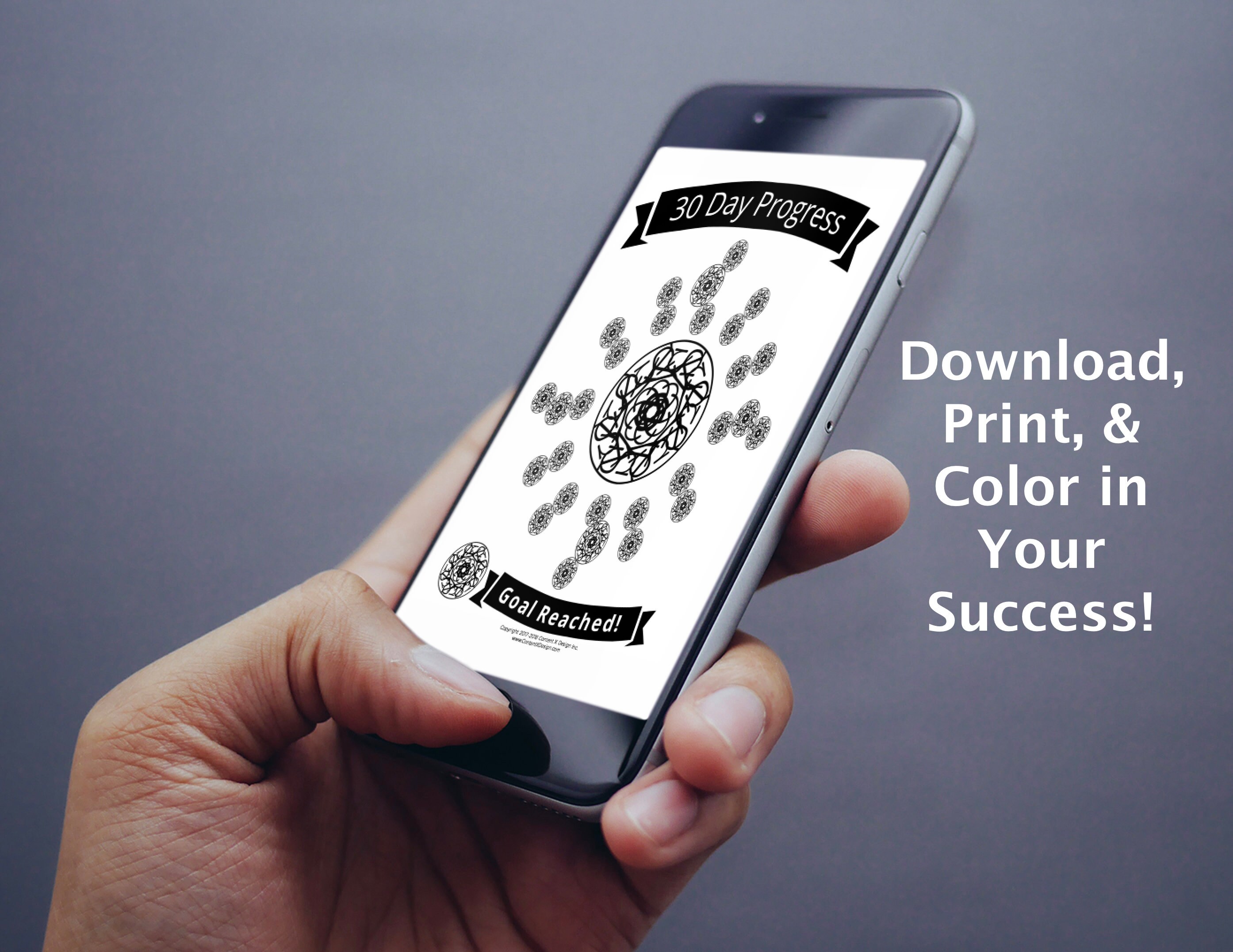 30 Day Progress Sheet Download - Coloring Goal Sheet - Smash Your Goals ...