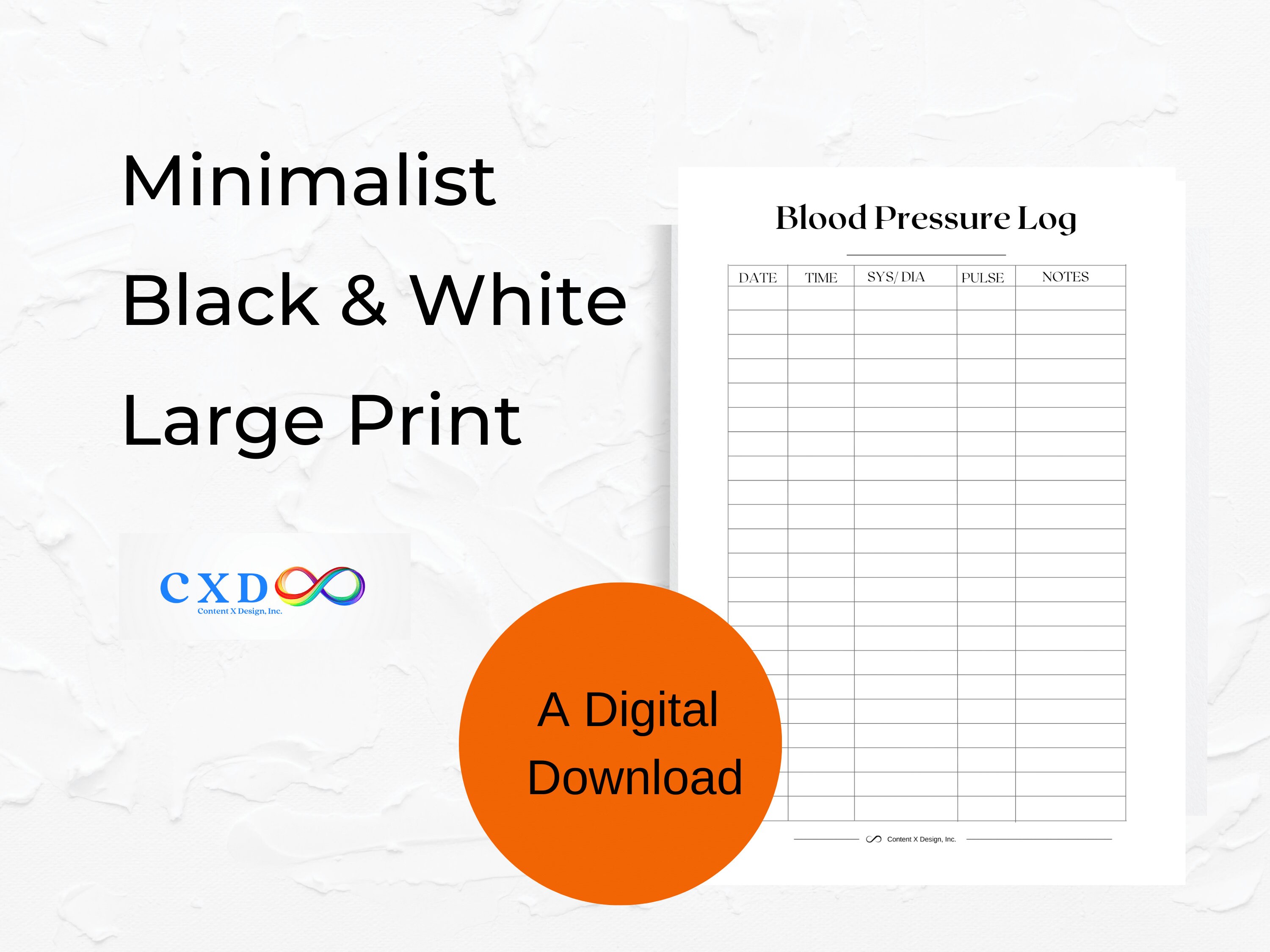 Best Large Print Blood Pressure Log , Health Tracking Sheet, Blood ...