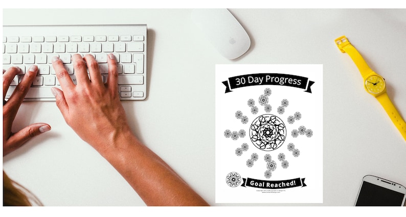 30 Day Progress Sheet Download - Coloring Goal Sheet - Smash Your Goals ...