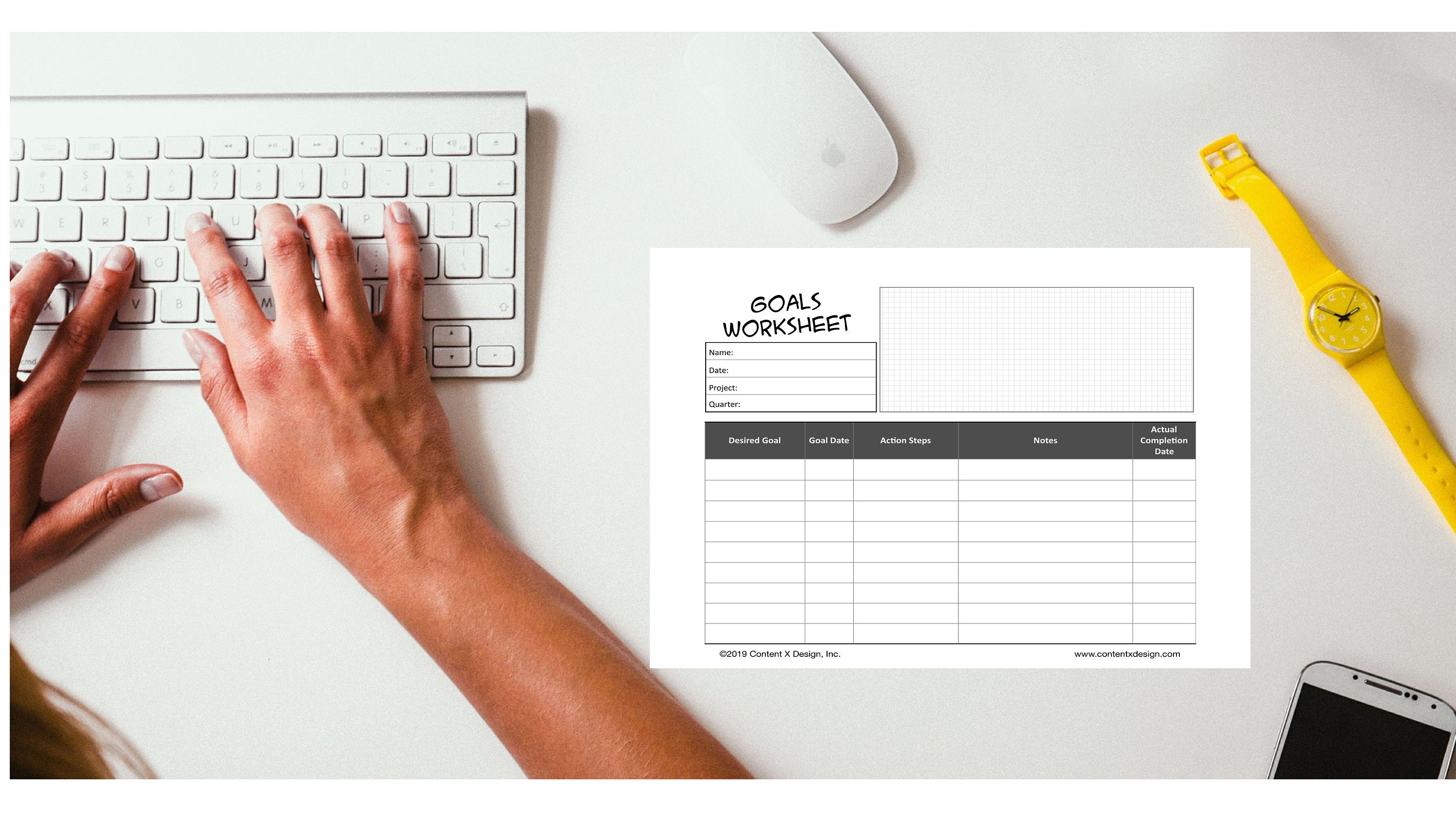 Goal Worksheet Planner Printable Instant Download Goal Sheet Smash Your ...