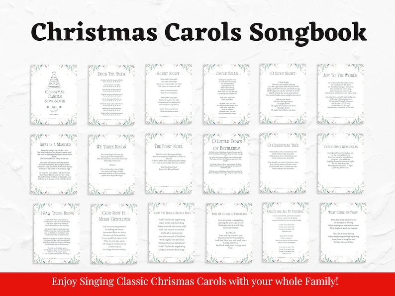 Christmas Carols Songbook Large Print | Simplified Senior Activities ...