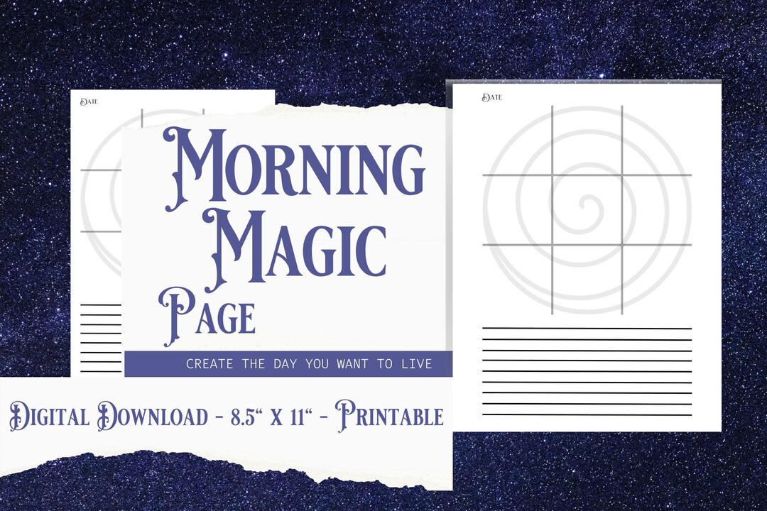 Morning Magic - Printable PDF to Use as a Planner / Journal / Ritual ...