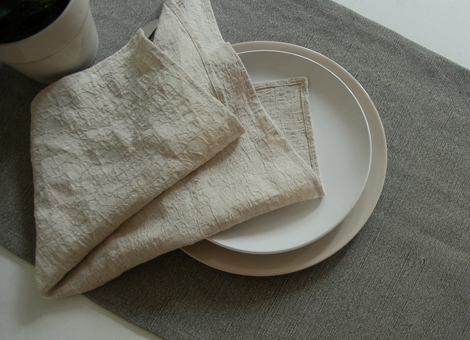 Large Linen Napkins Cloth Napkins Dinner Napkins 18 X - Etsy