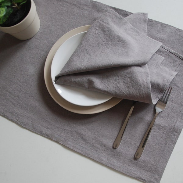 Gray Table Runner - Etsy