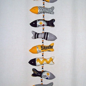 Handmade Fabric Fish Hanging Mobile Unique, Also NFL NCAA You Choose - Etsy