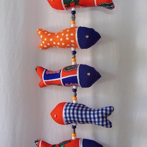 Handmade Fabric Fish Hanging Mobile Unique, Also NFL NCAA You Choose - Etsy
