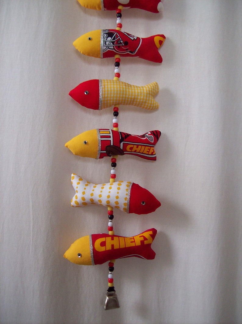 Handmade Fabric Fish Hanging Mobile Unique NFL NCAA You Choose - Etsy