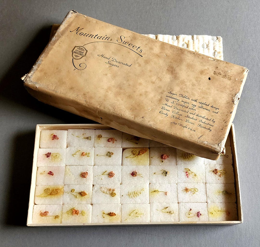 1940s Berea College Hand Decorated Sugar Candy Box W/ Preserved Candies ...