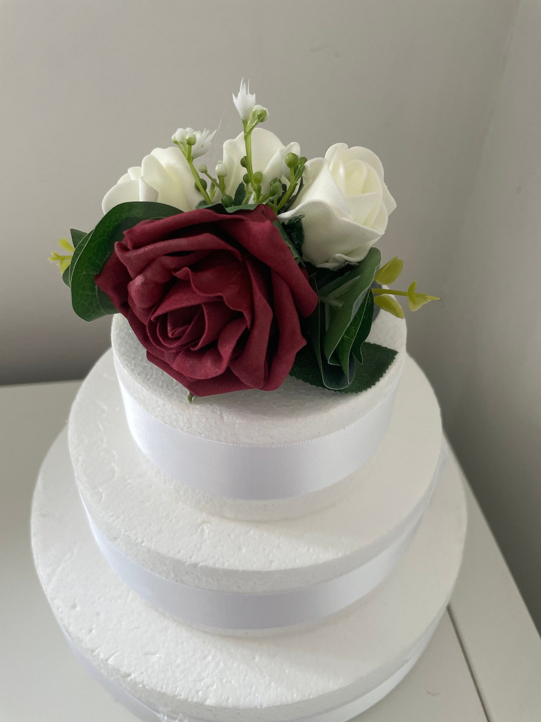 Artificial Flowers for Cake Topper Wedding, Birthday Christening Cake ...