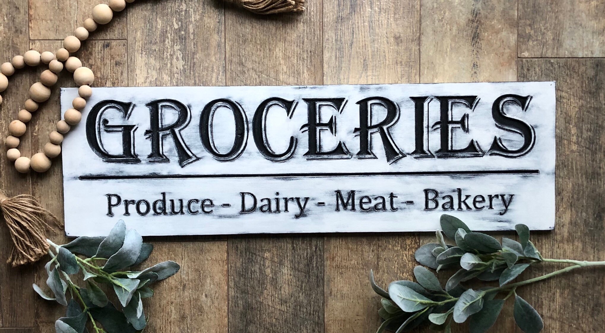 Groceries Sign Grocery Sign Produce Dairy Meat and Bakery | Etsy
