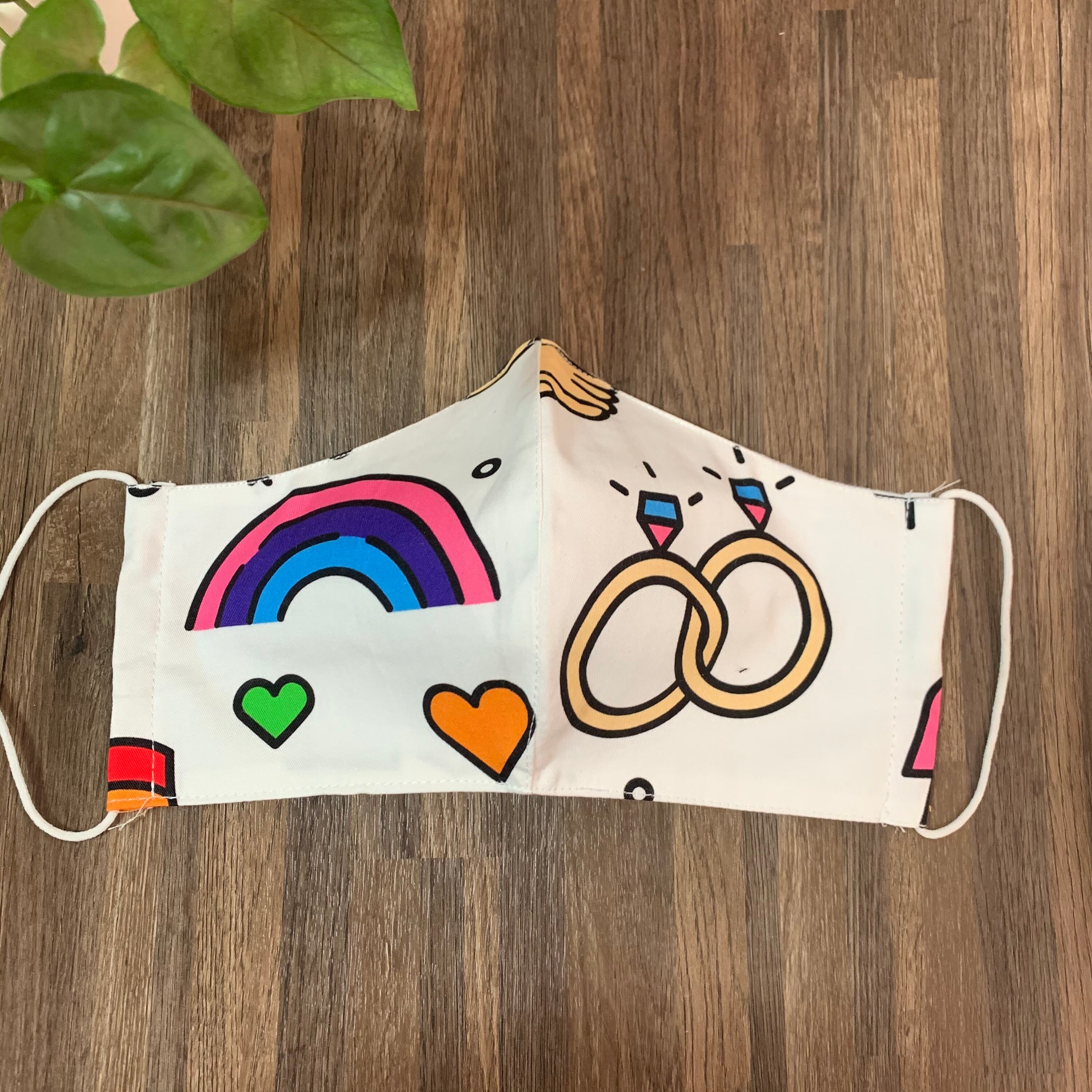 Rainbow Pride Face Mask Adult Size | Etsy