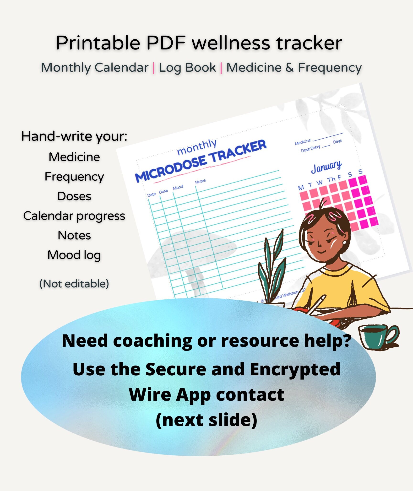 Printable Microdose Tracker Mushroom Microdosing, Mood Journal ...