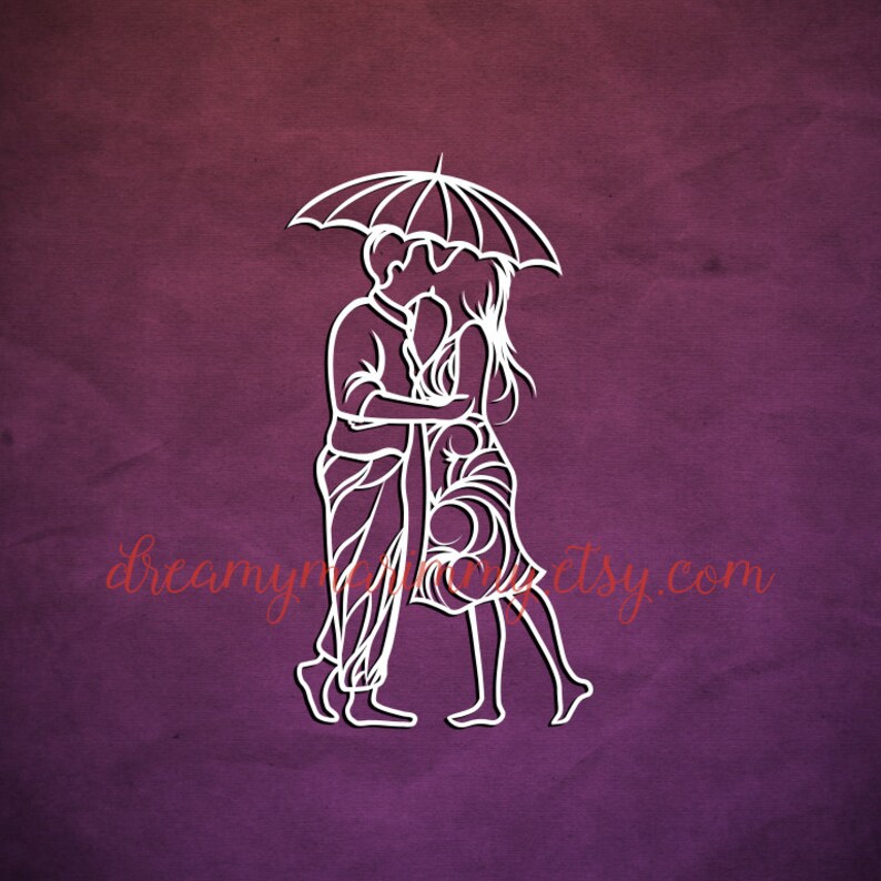 Couple Papercut Love Papercut First Wedding Anniversary - Etsy