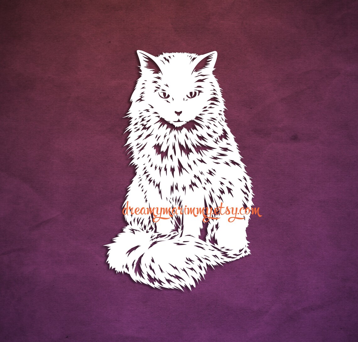 Cat Paper Cutting Template, Cat Papercut, Cat Cut Out, Cat Cutting, Cat ...