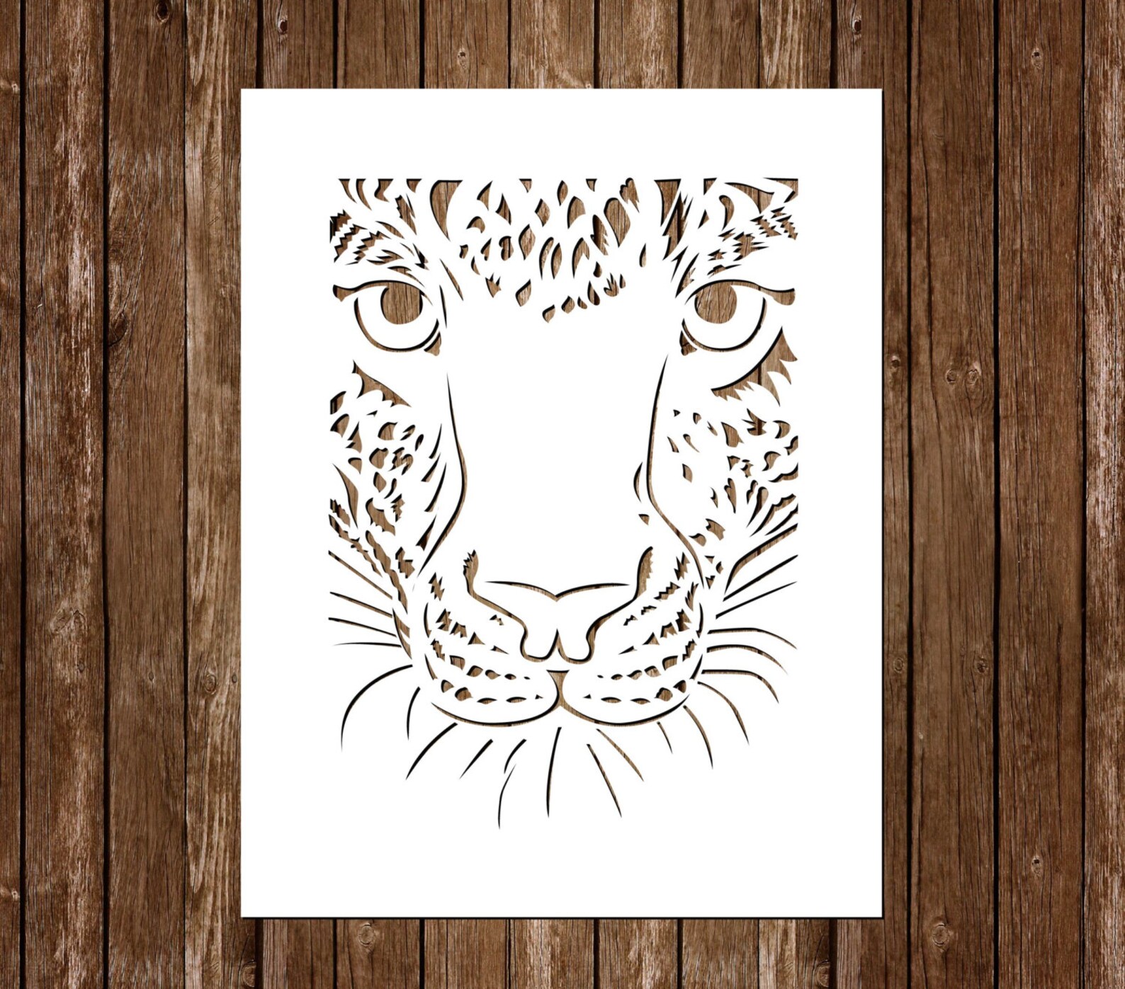 Tiger Paper Cutting Template, Tiger Papercut, Tiger Cut Out, Tiger ...