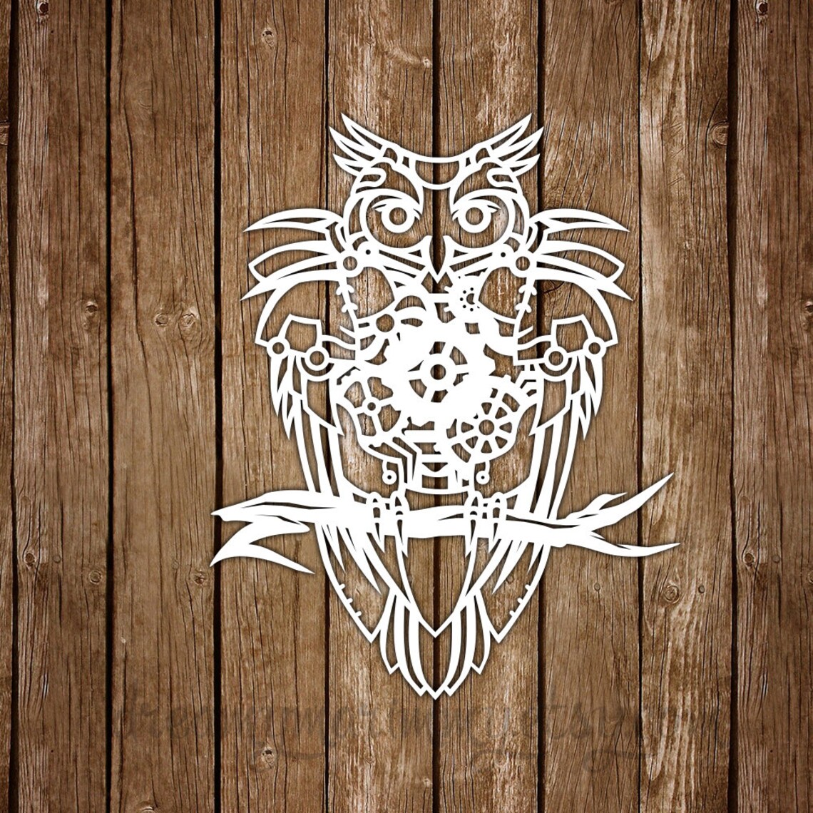 Steampunk Owl Paper Cutting Template Steampunk Papercut - Etsy