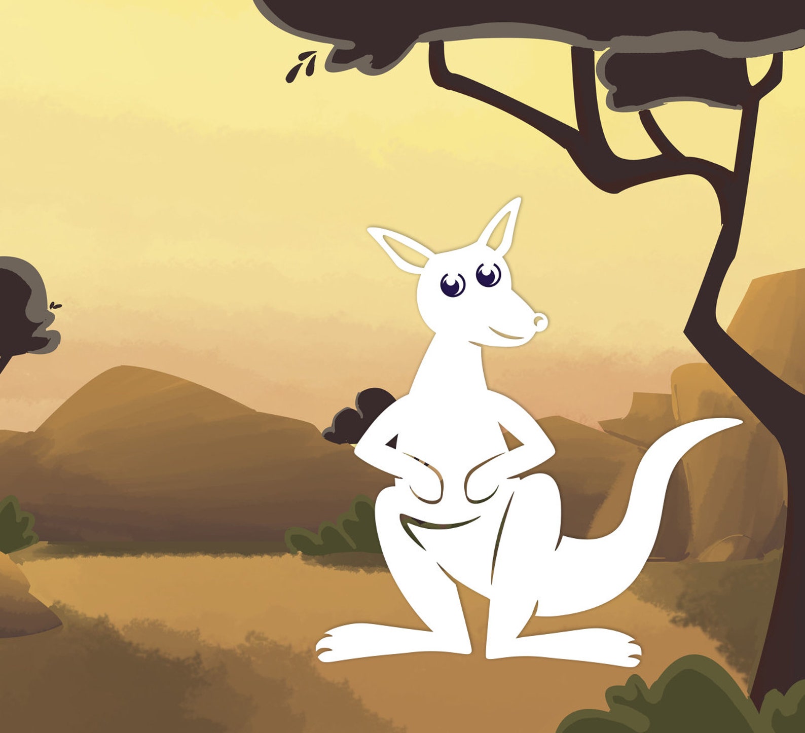 Kangaroo Paper Cutting Template, Kangaroo Papercut, Kangaroo Cut Out ...