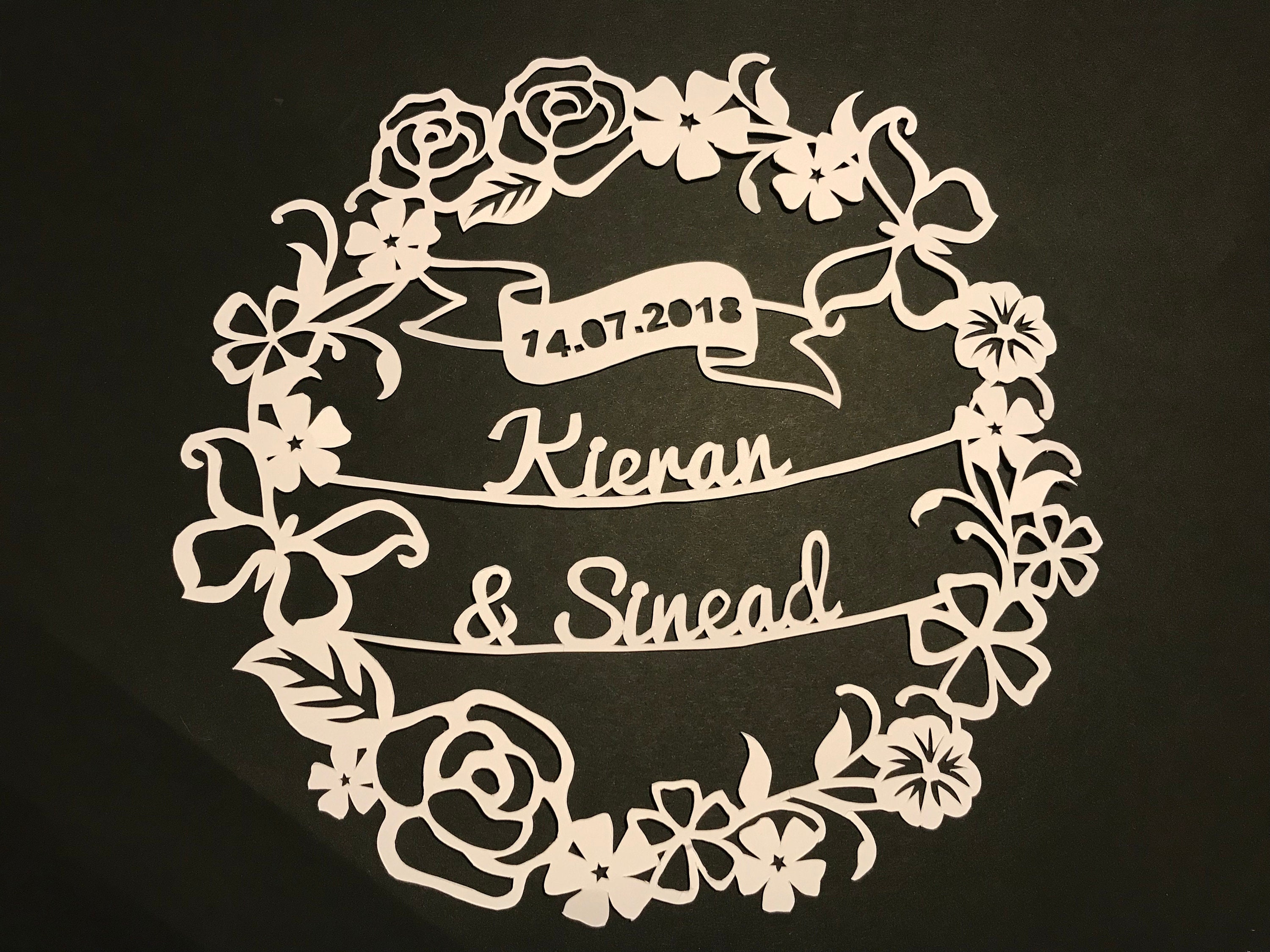 Wedding Papercut Template, Personalised PDF SVG Papercut, Template ...