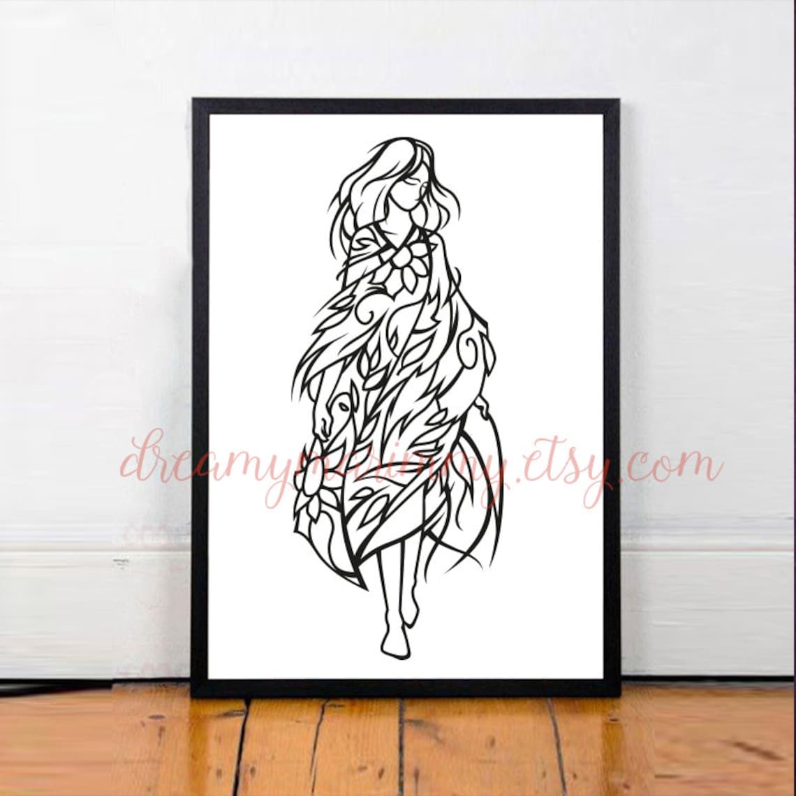 Girl Papercut Template Young Lady Paper Cutting Template - Etsy