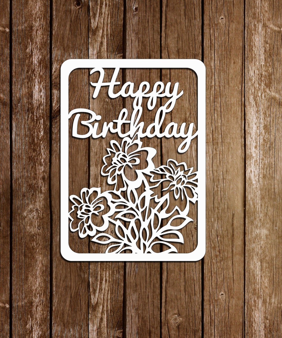 Papercut Card, Birthday Template,paper Cutting Template, PDF, SVG ...