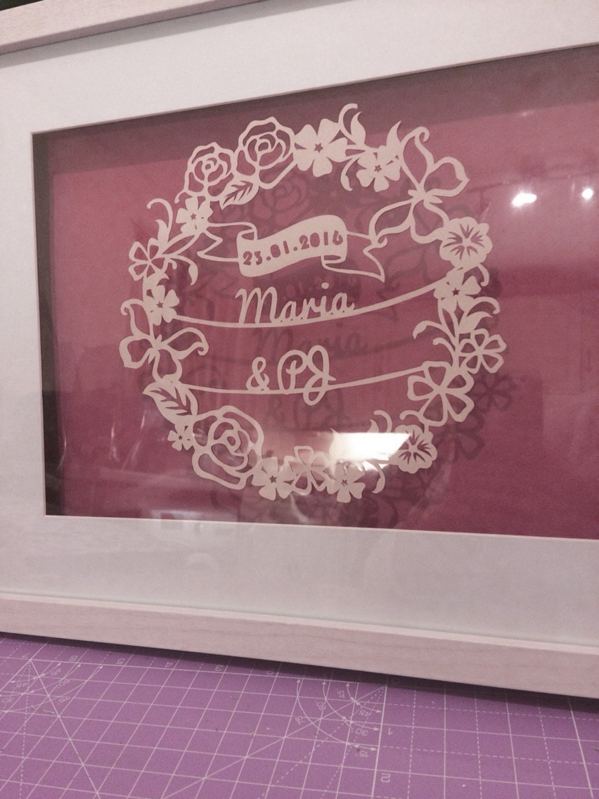 Wedding Papercut Template Personalised PDF SVG Papercut - Etsy Hong Kong