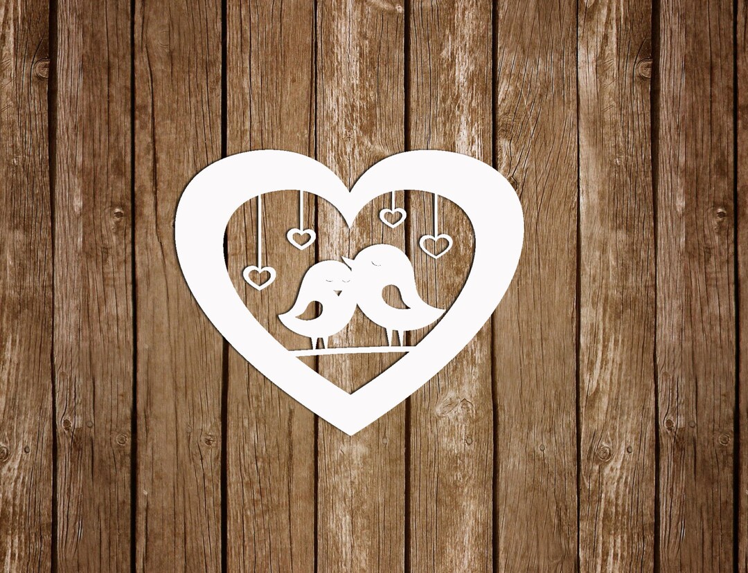 Papercut Cutting Template, Love Papercut, Bird Papercut, SVG PDF Files ...