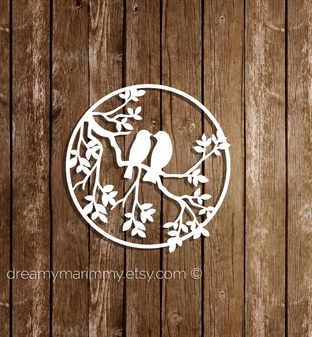 Paper Cutting Template, DIY Card, Birds Papercut, Love Papercut ...