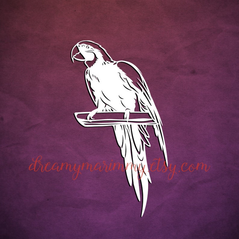 Parrot Paper Cutting Template, Parrot Papercut, Parrot Cut Out, Parrot ...