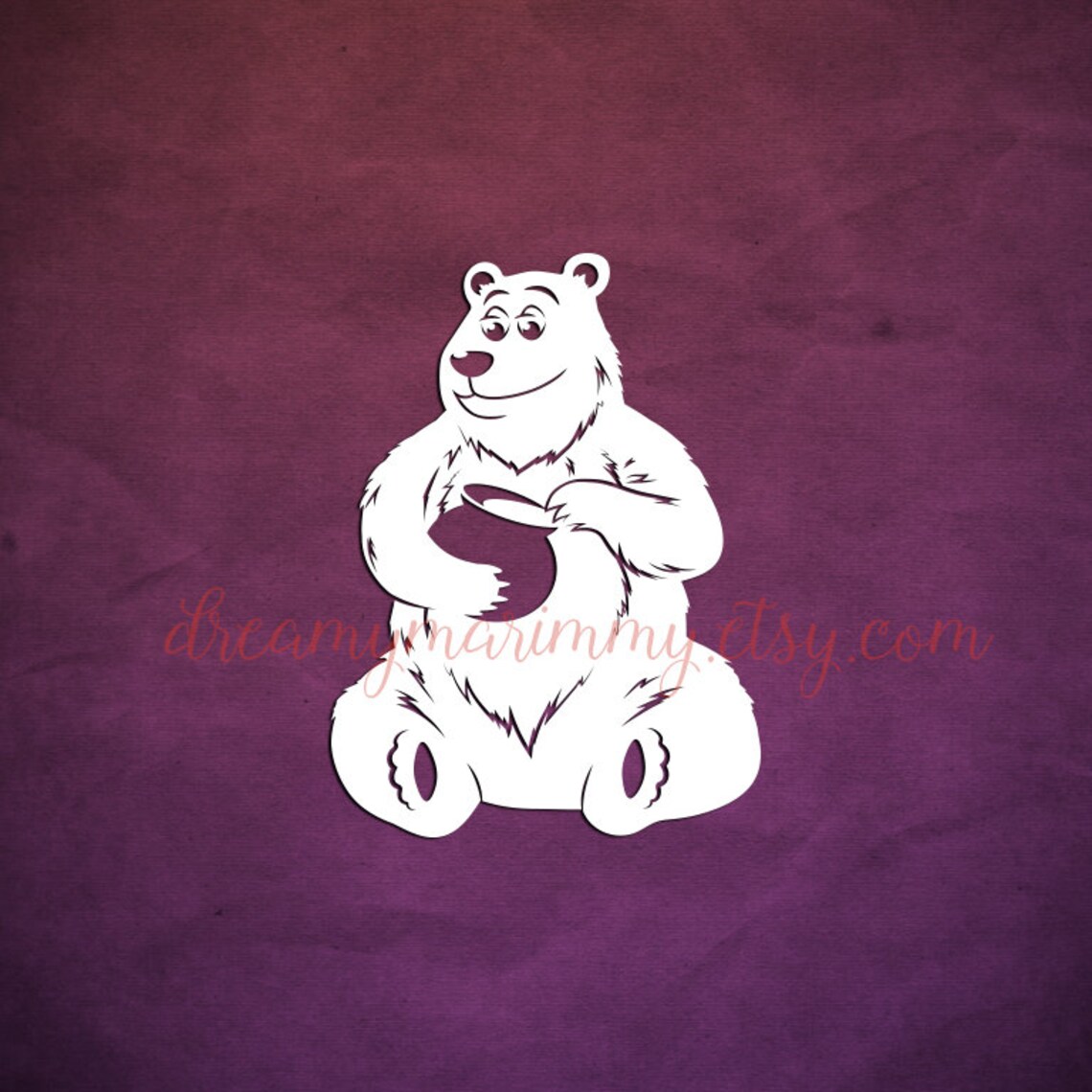 Bear Paper Cutting Template Teddy Bear Papercut Winnie the | Etsy