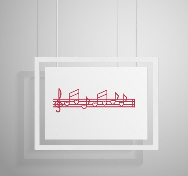 Notes SVG Cutting Files PDF Paper Cutting Template Love - Etsy