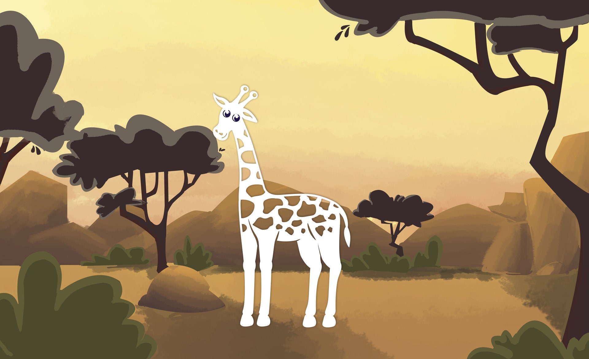 Giraffe Paper Cutting Template, Giraffe Papercut, Giraffe Cut Out ...
