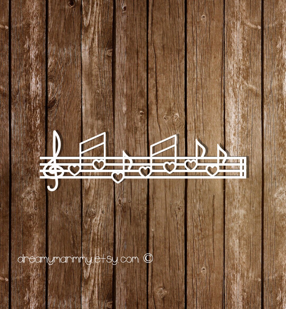 Notes SVG Cutting Files, PDF Paper Cutting Template, Love Paper Cut ...