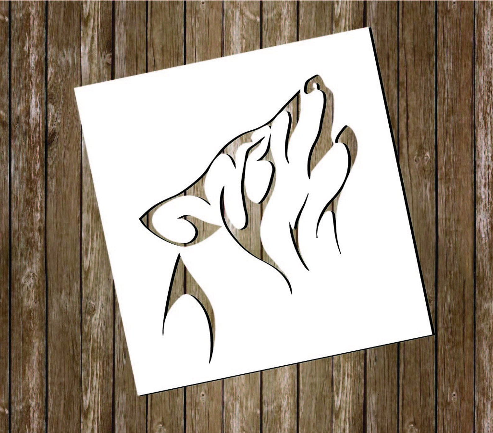 Wolf Paper Cutting Template - PDF and SVG Instant Download, Commercial ...