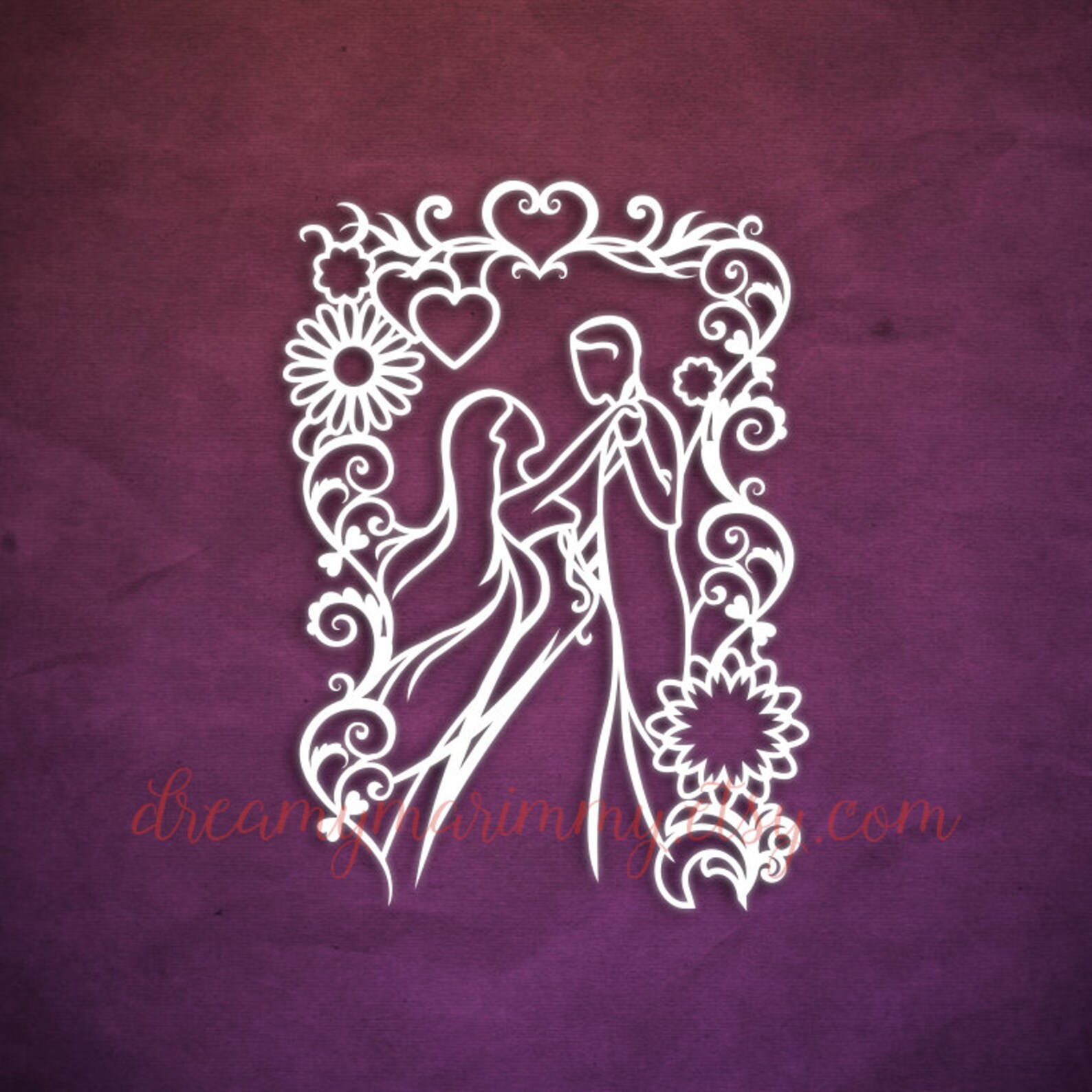 Personalised Wedding Day Papercut Template Customised Paper - Etsy