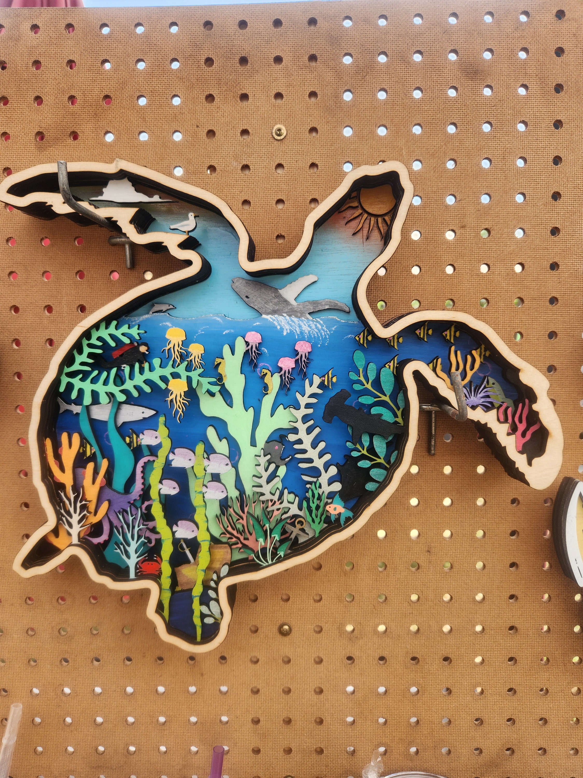 Multi Layer Wooden Sea Turtle - Personalized, Mothers Day, Fathers Day ...